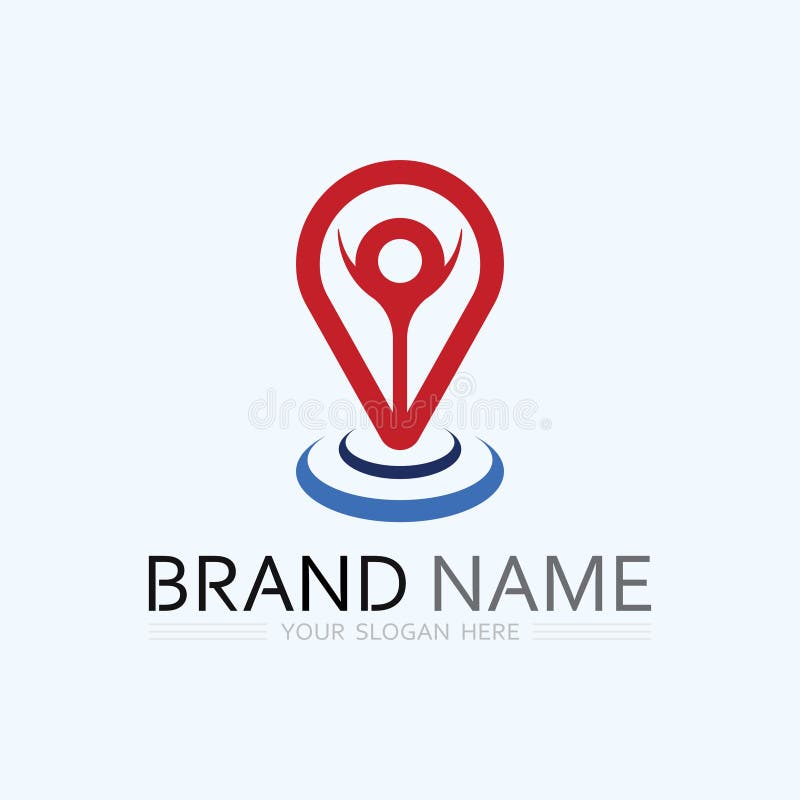 GPS and MAP Logo Navigator Sign Location Symbol Design Vector ...