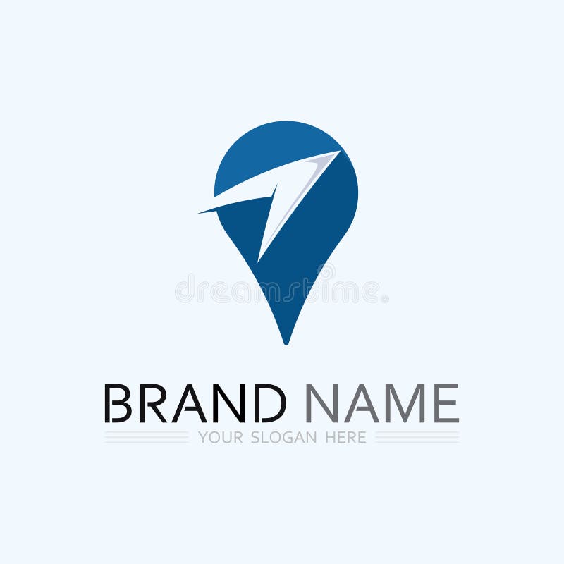 GPS and MAP Logo Navigator Sign Location Symbol Design Vector ...
