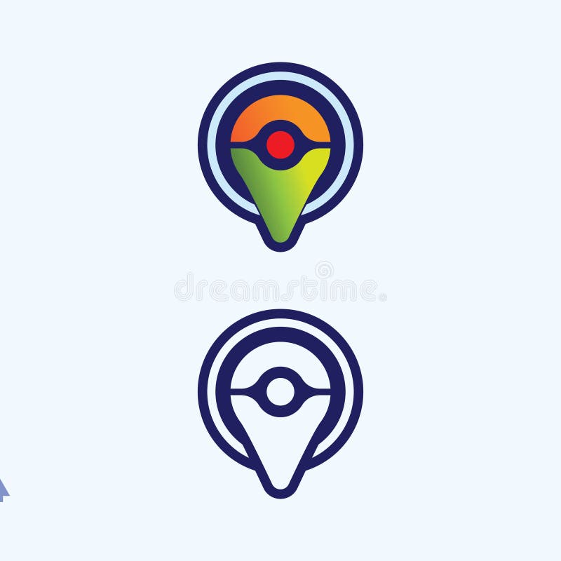 GPS and MAP Logo Navigator Sign Location Symbol Design Vector ...