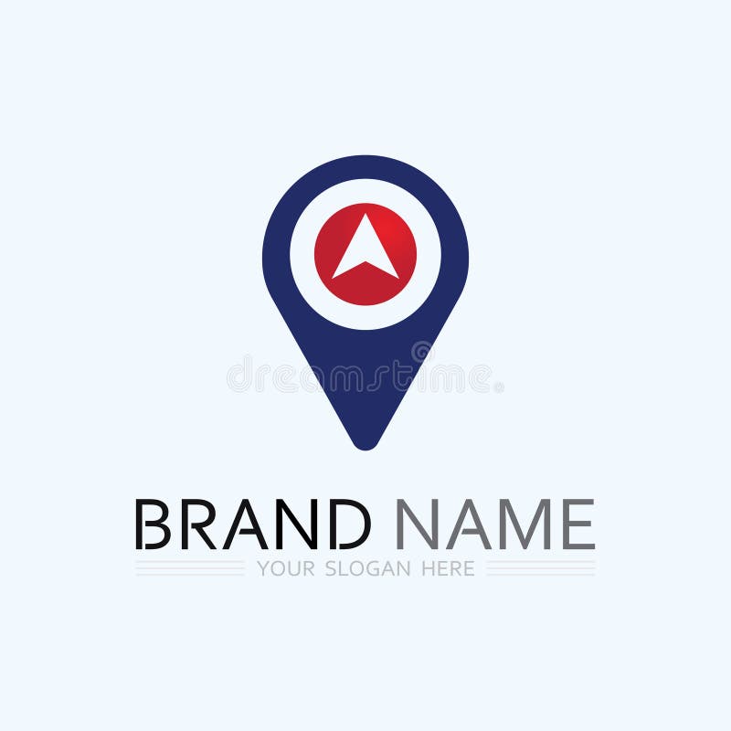 GPS and MAP Logo Navigator Sign Location Symbol Design Vector ...