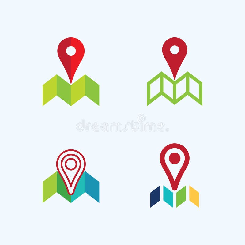 GPS and MAP Logo Navigator Sign Location Symbol Design Vector ...