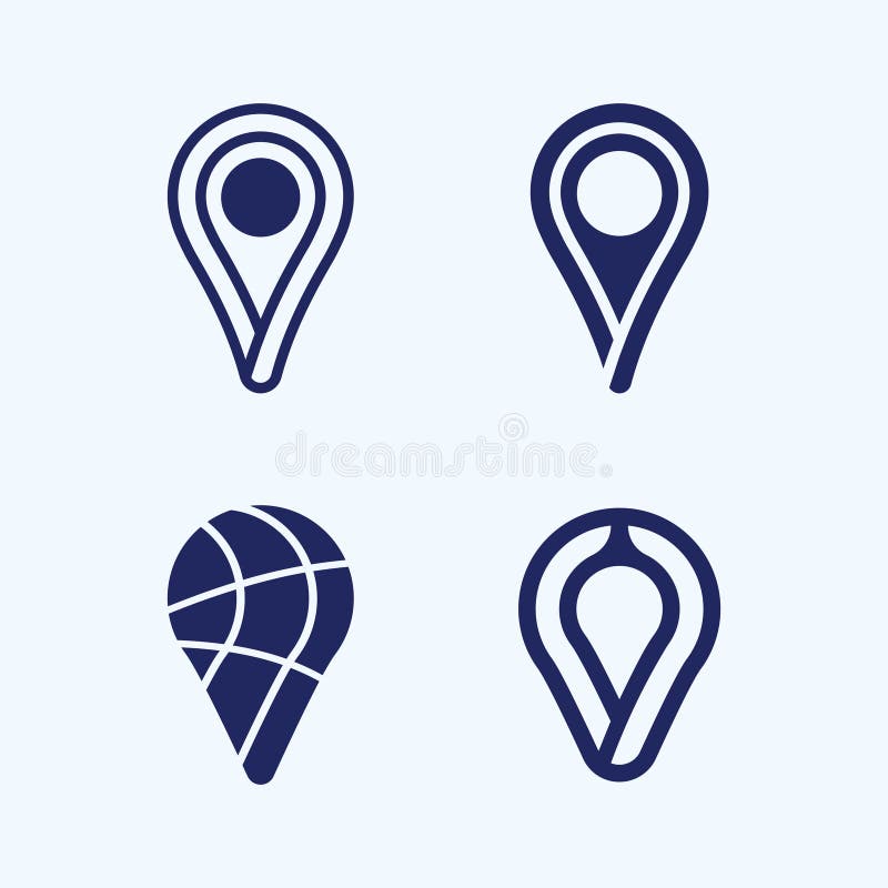 GPS and MAP Logo Navigator Sign Location Symbol Design Vector ...