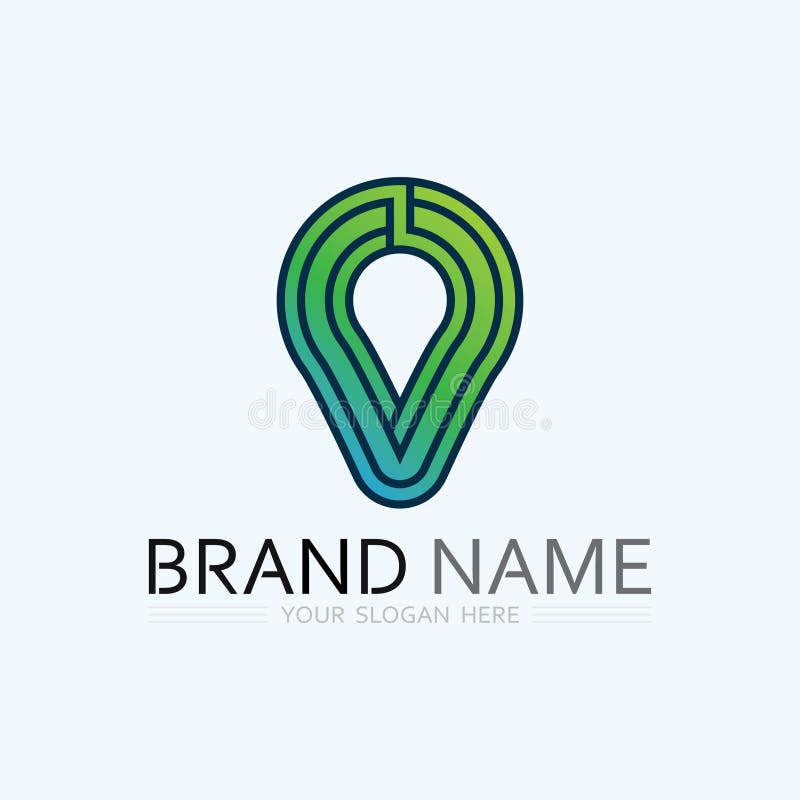 GPS and MAP Logo Navigator Sign Location Symbol Design Vector ...
