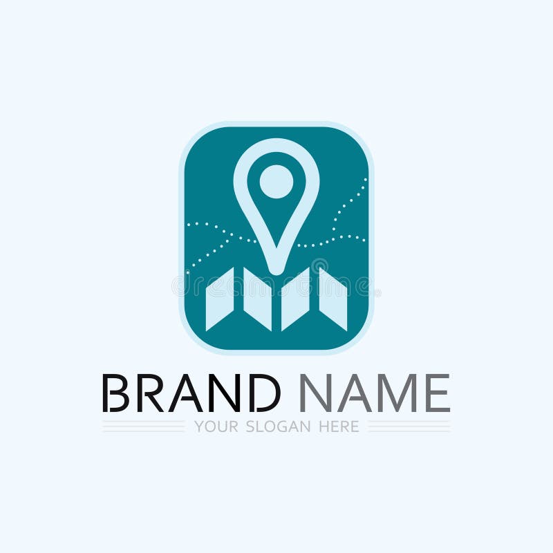 GPS and MAP Logo Navigator Sign Location Symbol Design Vector ...
