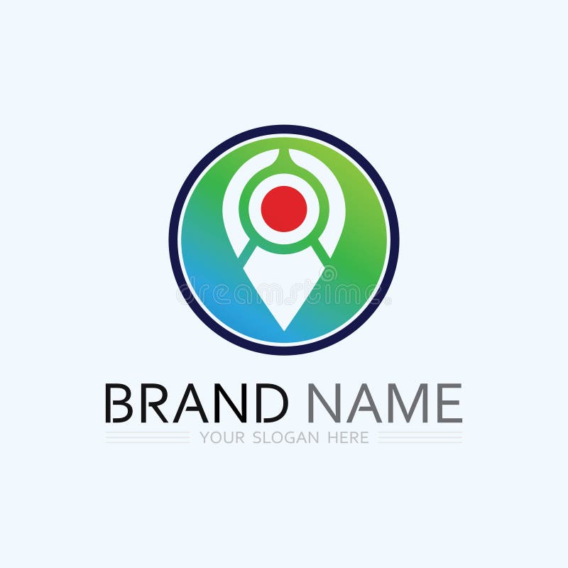 GPS and MAP Logo Navigator Sign Location Symbol Design Vector ...