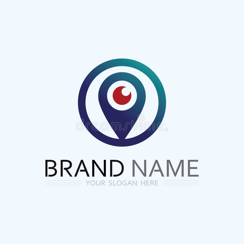 GPS and MAP Logo Navigator Sign Location Symbol Design Vector ...