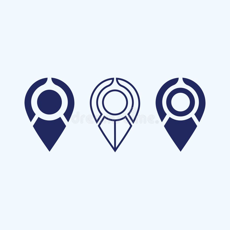 GPS and MAP Logo Navigator Sign Location Symbol Design Vector ...