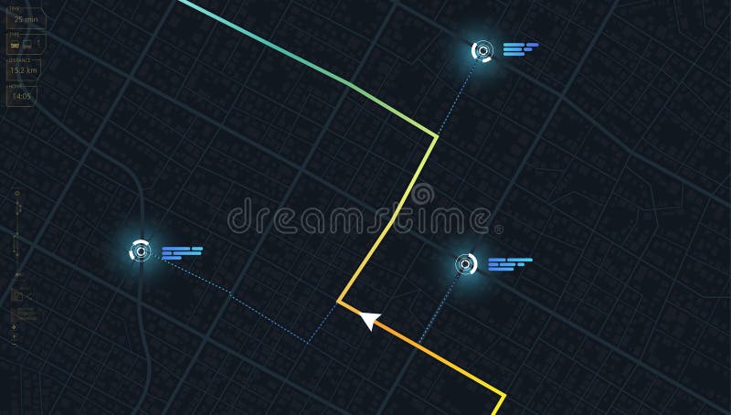 GPS Map. Navigate Mapping Technology and Final Destination on the ...