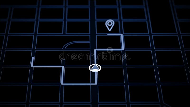 GPS Map Navigation with Direction Route. Arrow Following Path Seamless ...