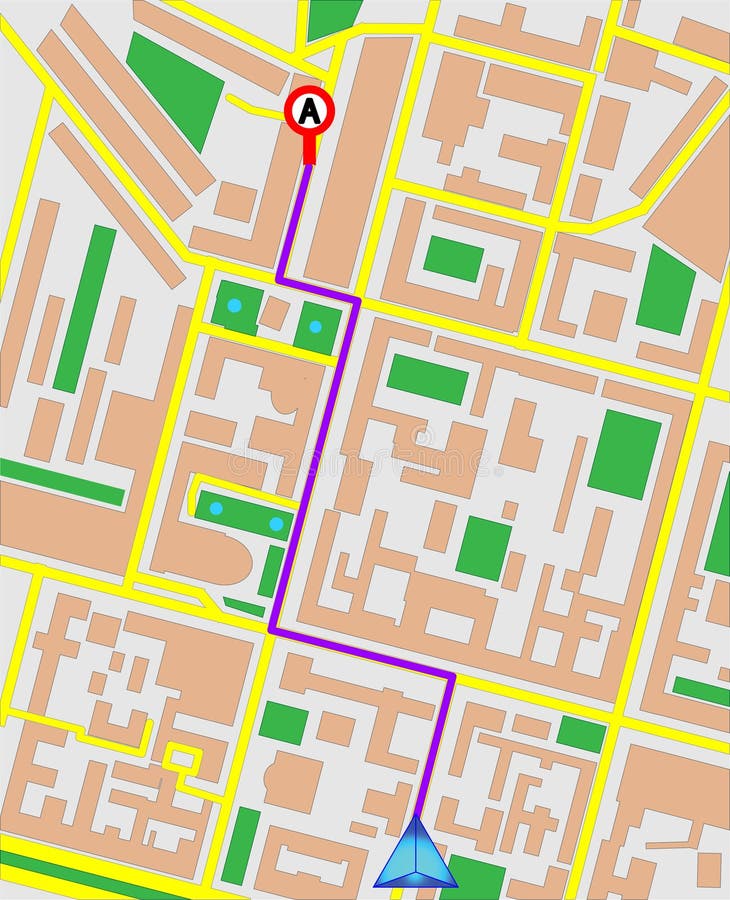 GPS map stock vector. Illustration of destinations, point - 87751256