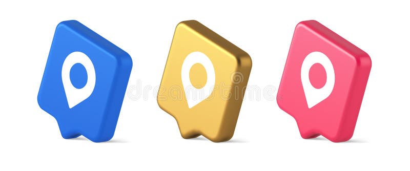 GPS Map Pin Location Service Button Application Direction Distance ...