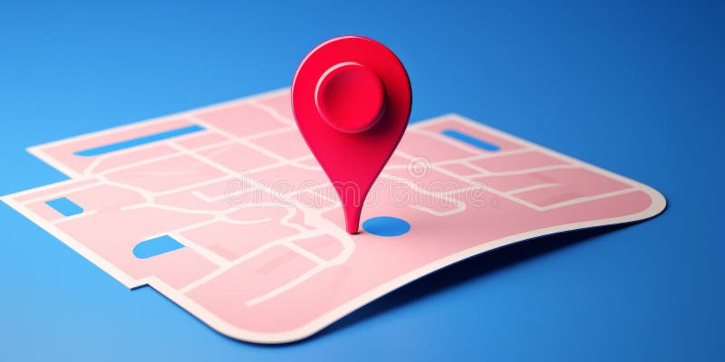 Gps Map with Pin Map Map and Pin Stock Illustration - Illustration of ...