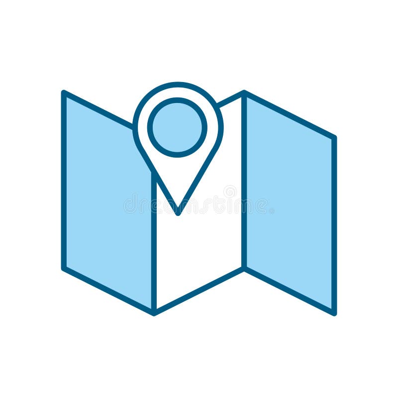 Gps map pointer cartoon stock vector. Illustration of city - 93595514