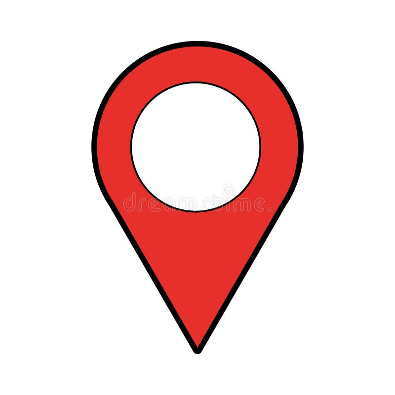 Gps map pointer cartoon stock vector. Illustration of collection - 93595430