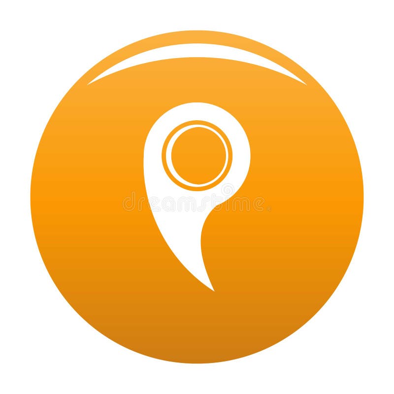 Gps mark icon orange stock illustration. Illustration of reminder ...