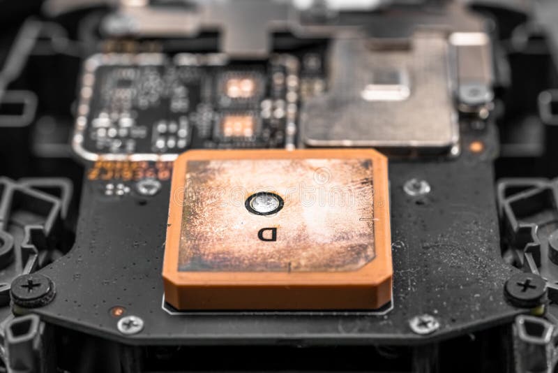 GPS Module for Receiving Signals from Satellites. GPS Module Installed ...