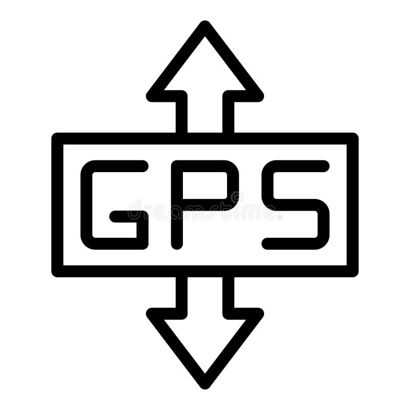 Gps Move Icon Outline Vector. Phone Earth Stock Vector - Illustration ...