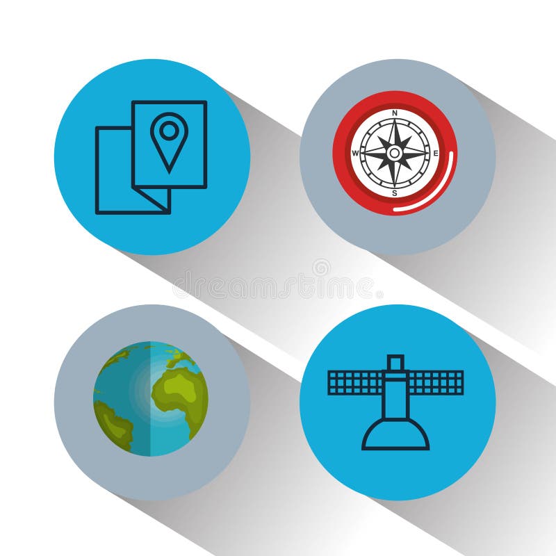 Gps navigation app icons stock vector. Illustration of eps10 - 111446063