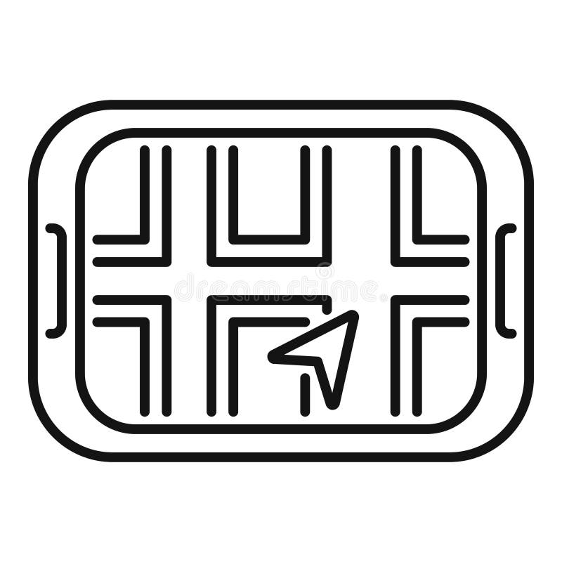 Gps Navigation App Showing City Map with Cursor Icon Stock Illustration ...