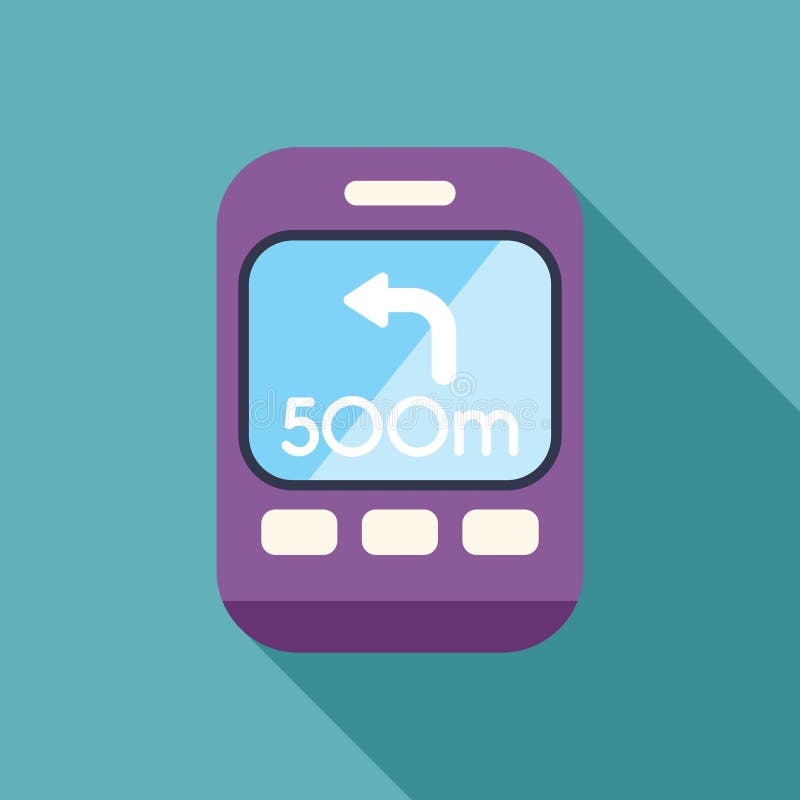 Gps Navigation App Showing Left Turn in 500 Meters on Smartphone Screen ...