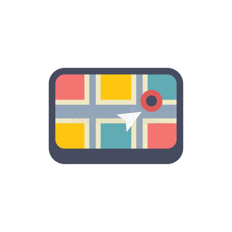 Gps Navigation App Showing Location Tracking on City Map Stock ...