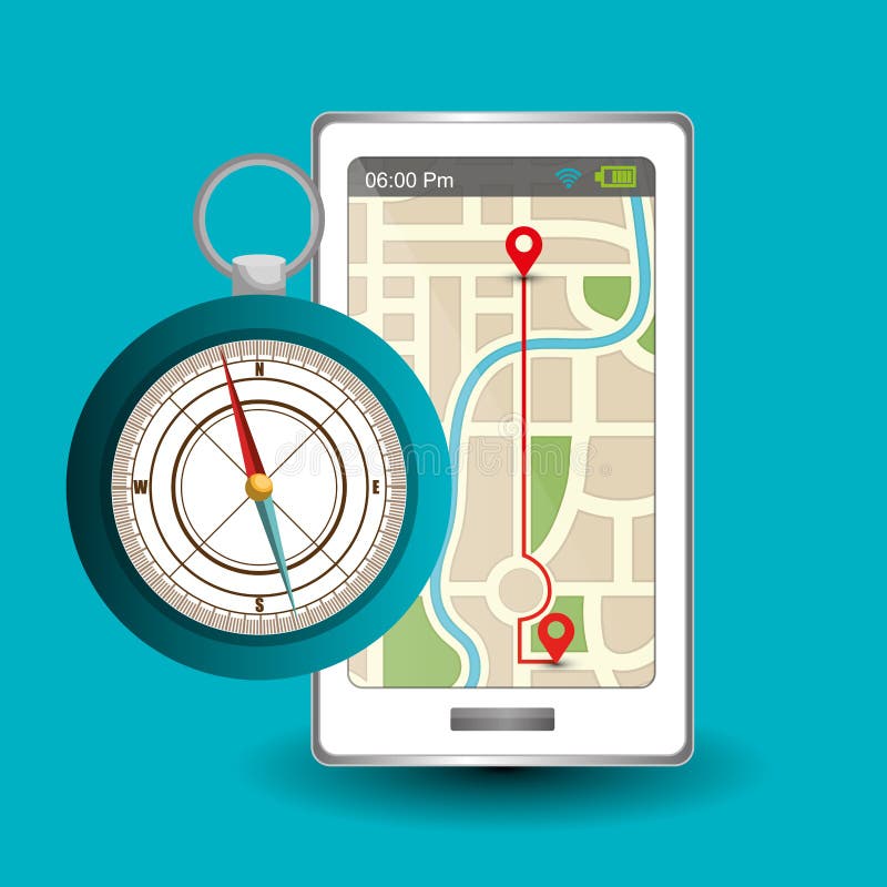 Gps navigation design stock illustration. Illustration of navigation ...