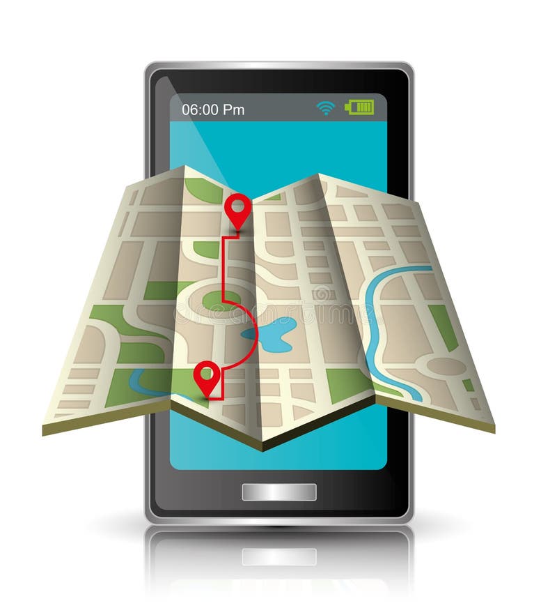 Gps navigation design stock illustration. Illustration of application ...