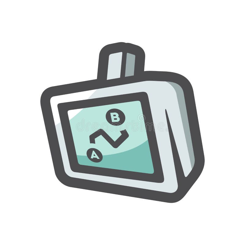 GPS Navigation Device Vector Icon Cartoon Illustration. Stock Vector ...