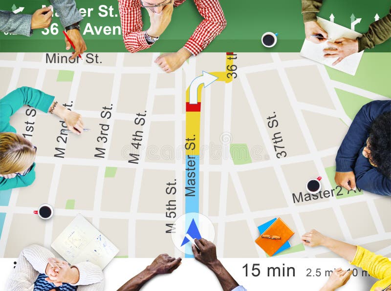 GPS Navigation Directions Location Map Concept Stock Photo - Image of ...