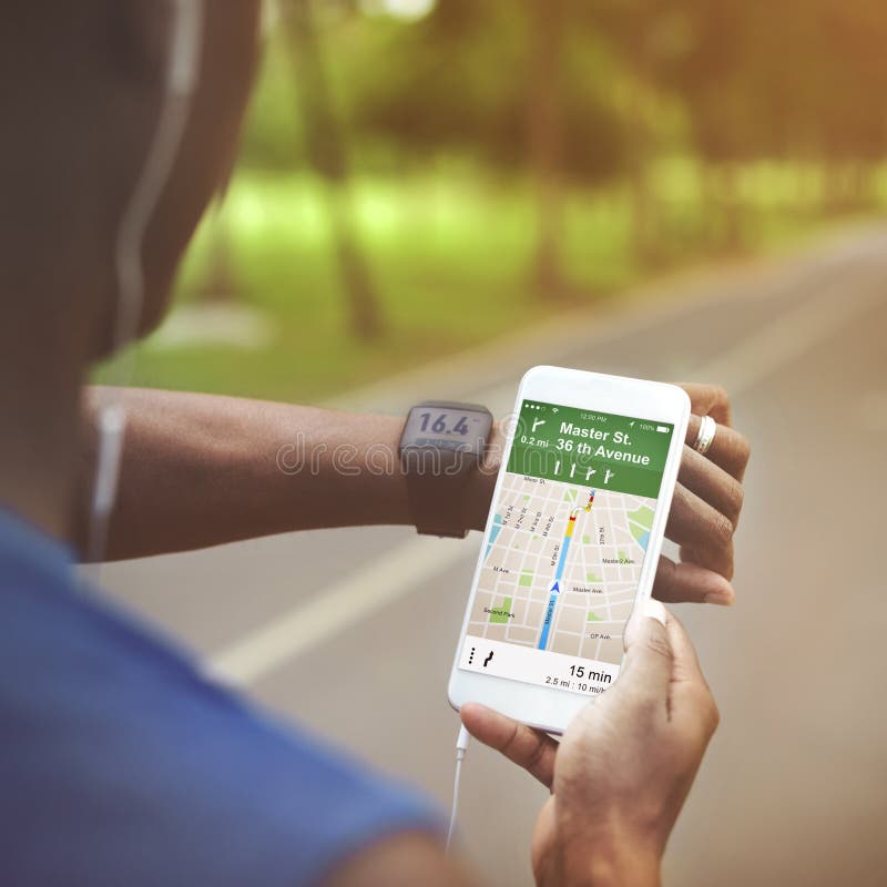 GPS Navigation Directions Location Map Concept Stock Image - Image of ...