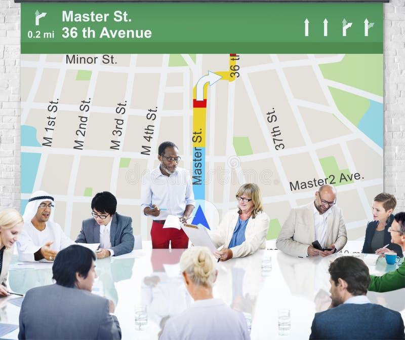 GPS Navigation Directions Location Map Concept Stock Image - Image of ...