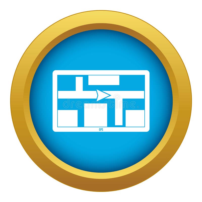 Map Navigation Icon Digital Blue Stock Vector - Illustration of ...
