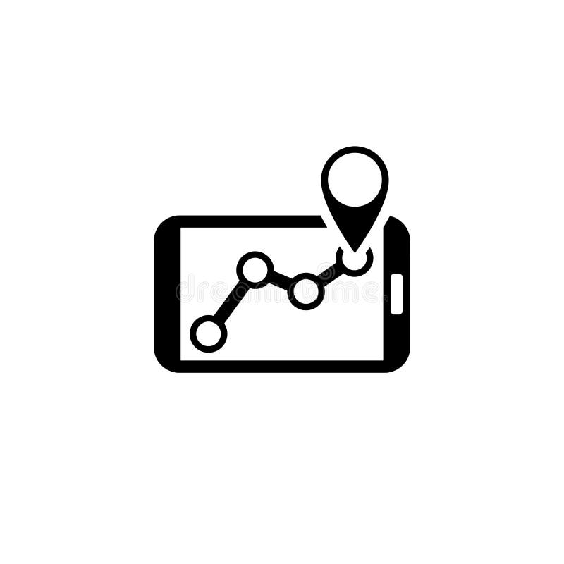 GPS Navigation Icon. Flat Design Stock Illustration - Illustration of ...