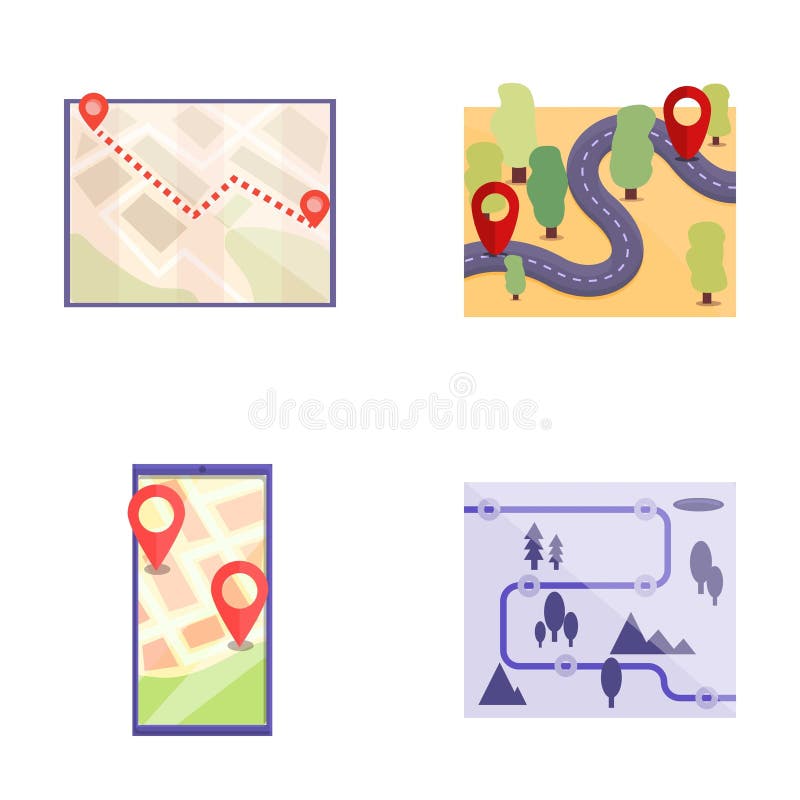 Cartoon Map Icons Stock Illustrations – 11,201 Cartoon Map Icons Stock ...