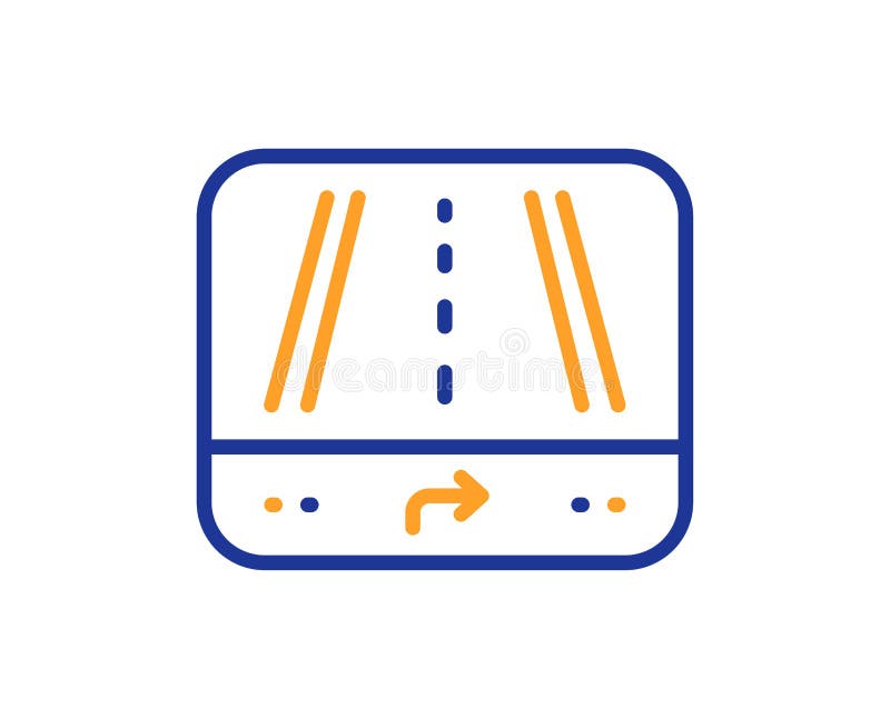 GPS Navigation Line Icon. Road Path Sign. Vector Stock Vector ...