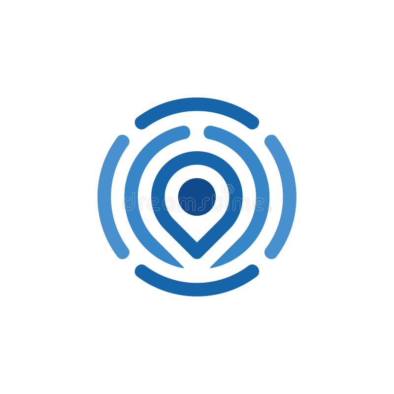 Technology Map Pin Location Symbol. Suitable for Tech Logo Design ...