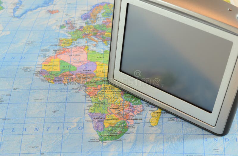 Gps navigation on map stock photo. Image of automobile - 22874314