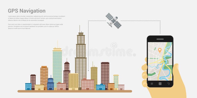 Gps navigation map stock vector. Illustration of distance - 65922739