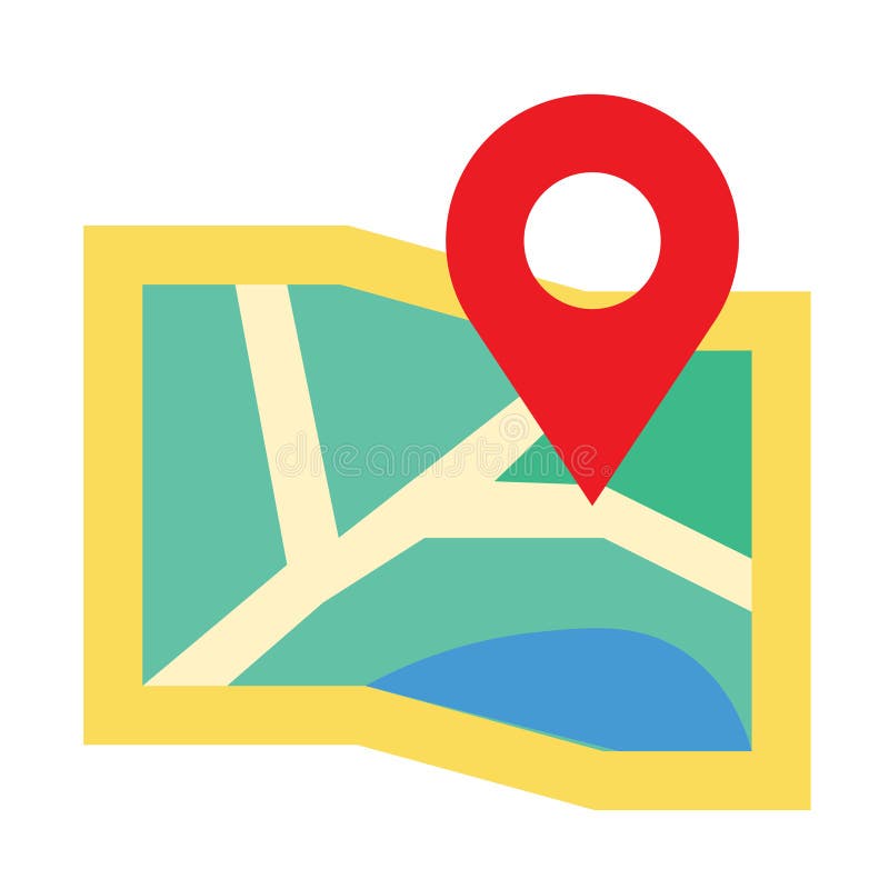 Gps Navigation Map with Geotag Stock Vector - Illustration of sign ...