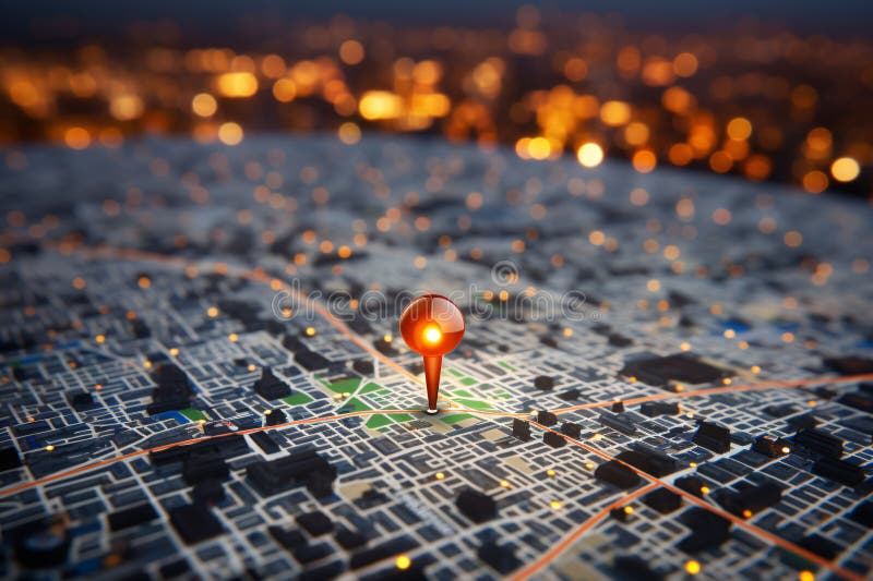GPS Navigation Map with Red Pin: Find Your Way with this Handy Tool ...