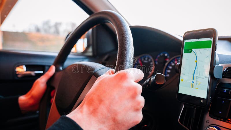 Gps Navigation Map System. Global Positioning System on Smartphone ...