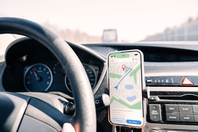 Gps Navigation Map System. Global Positioning System on Smartphone ...