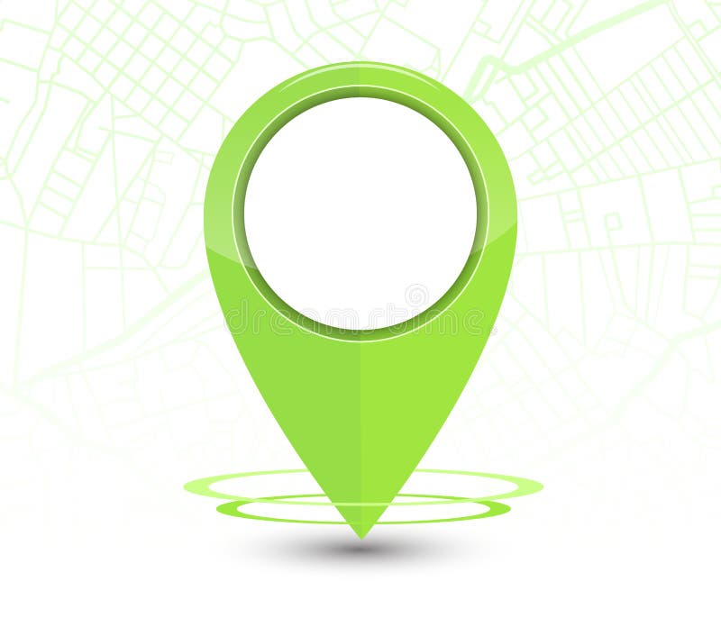 GPS. Navigation Mockup Green Color on Street Map Background Stock ...