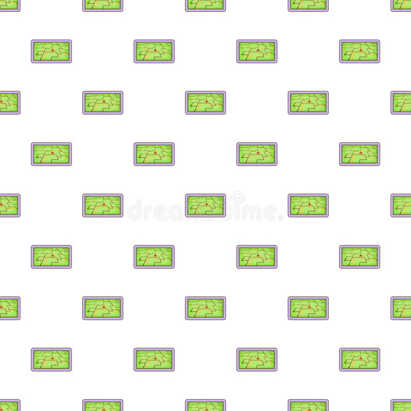 GPS Navigation Pattern, Cartoon Style Stock Vector - Illustration of ...