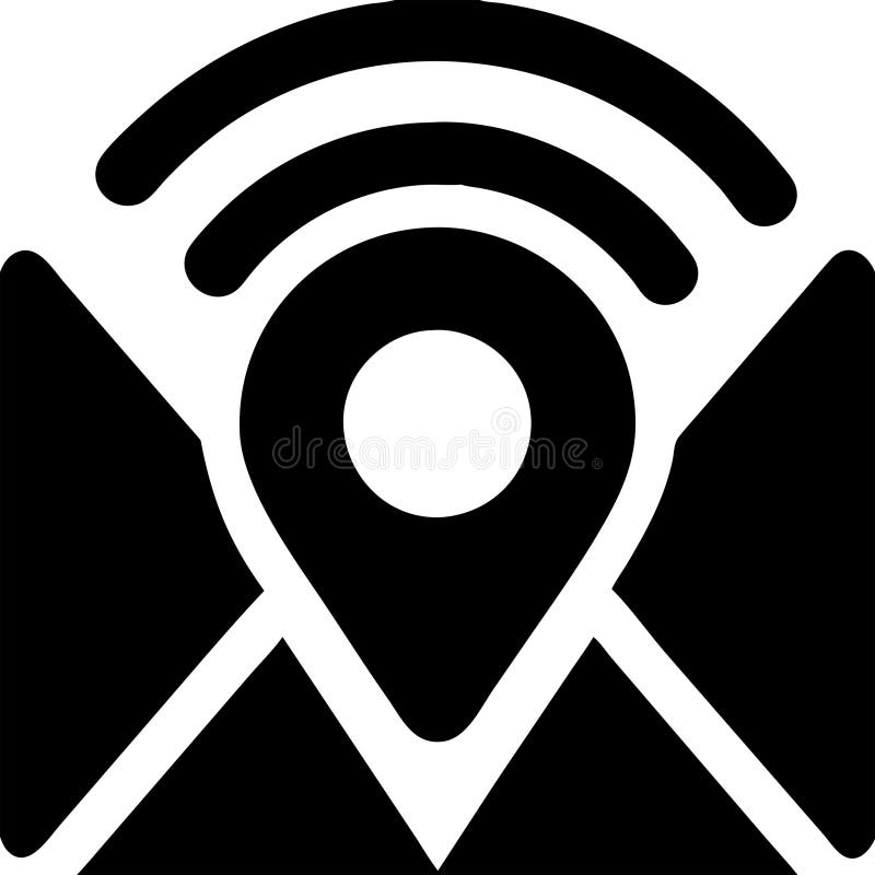 GPS Navigation Pin on Map Signal Vector for Directional Apps and Mobile ...