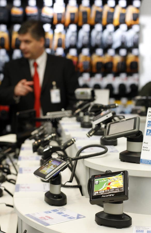 GPS Navigation Sales Department in a Supermarket Editorial Photography ...
