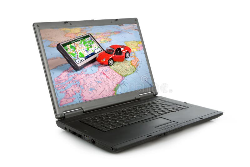 GPS Navigation system stock image. Image of device, route - 7496873