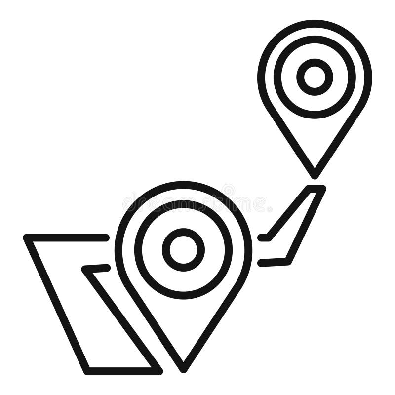 Gps Navigation System Showing Route with Destination and Starting ...