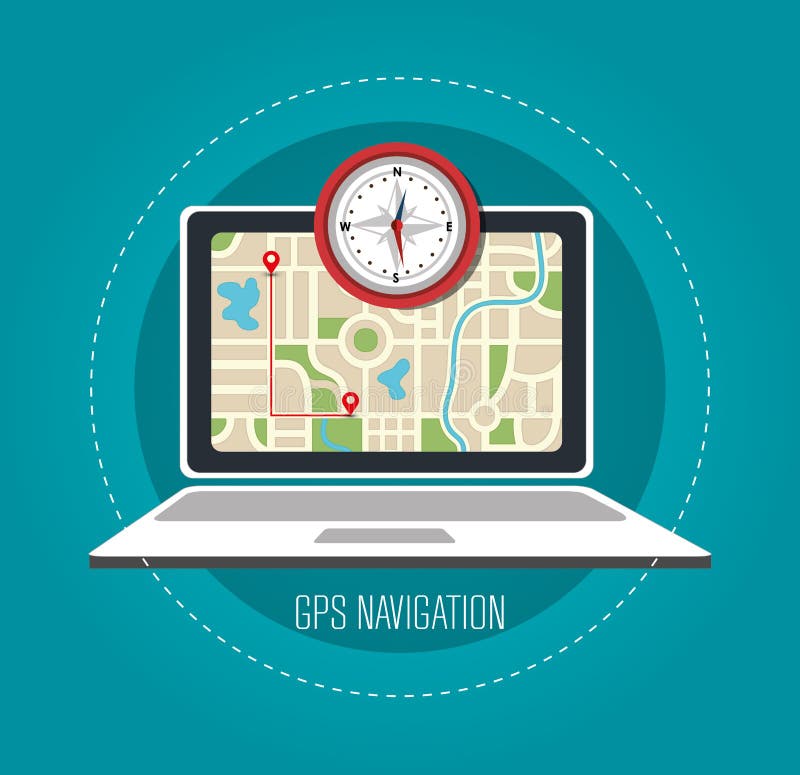 GPS navigation technology stock illustration. Illustration of guide ...