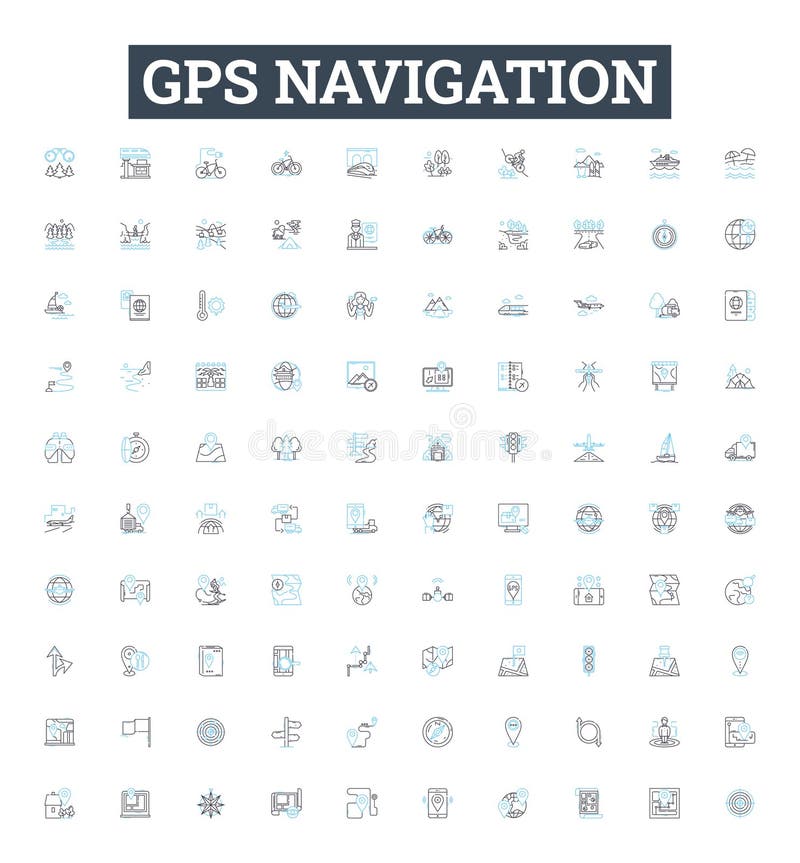 Gps Navigation Vector Line Icons Set. GPS, Navigation, Tracking, Maps ... Gps Navigation Vector Line Icons Set. GPS, Navigation, Tracking, Maps ...